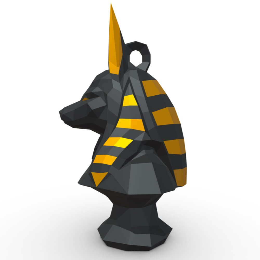 Low Poly Anubis - 3D Model by lowpoly_print