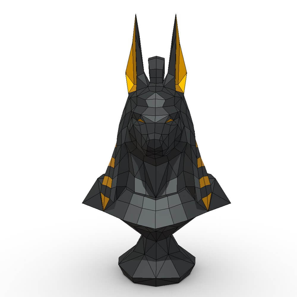 Low Poly Anubis - 3D Model by lowpoly_print