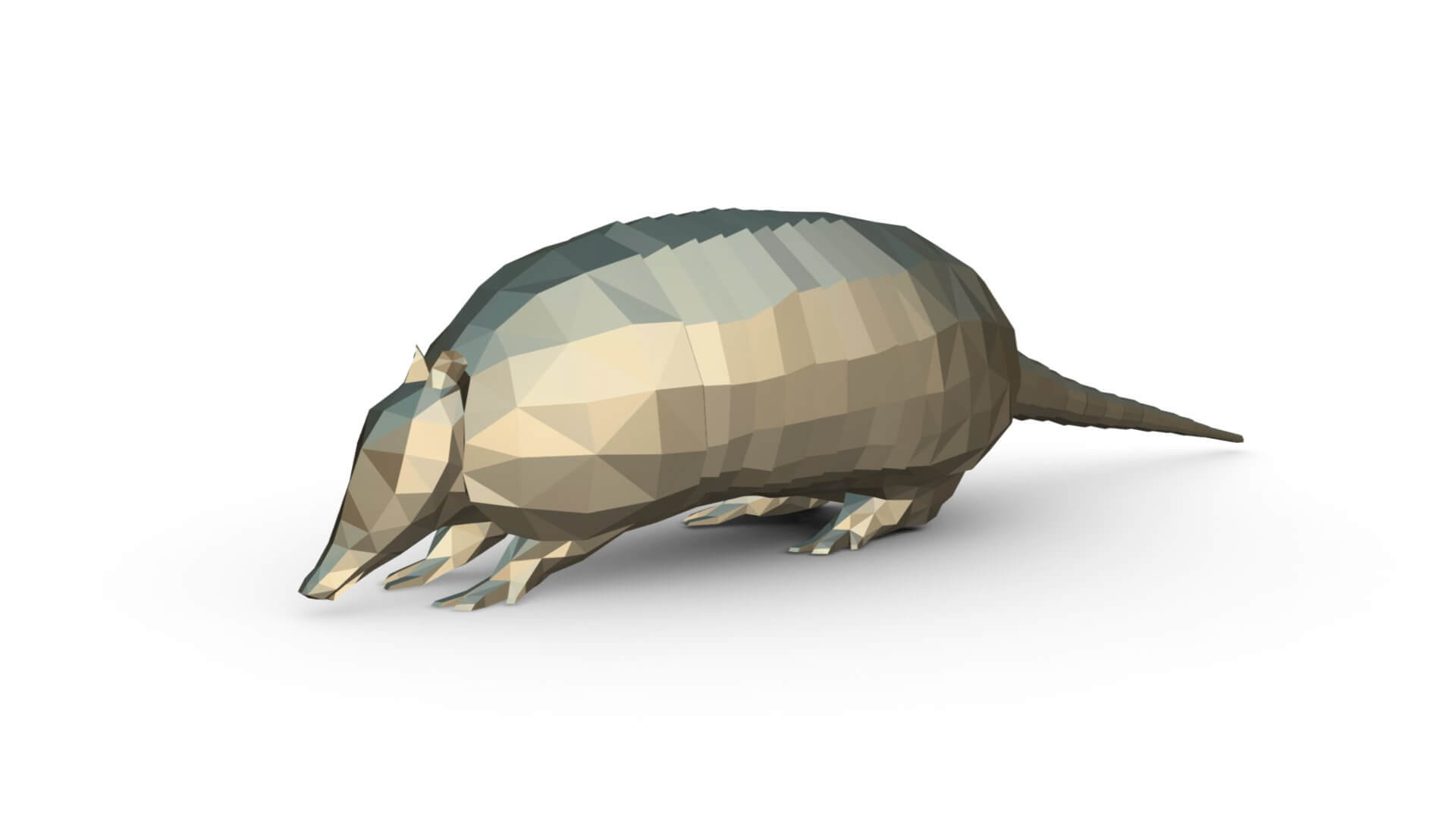 Low Poly Armadillo Figure - 3D Model by lowpoly_print