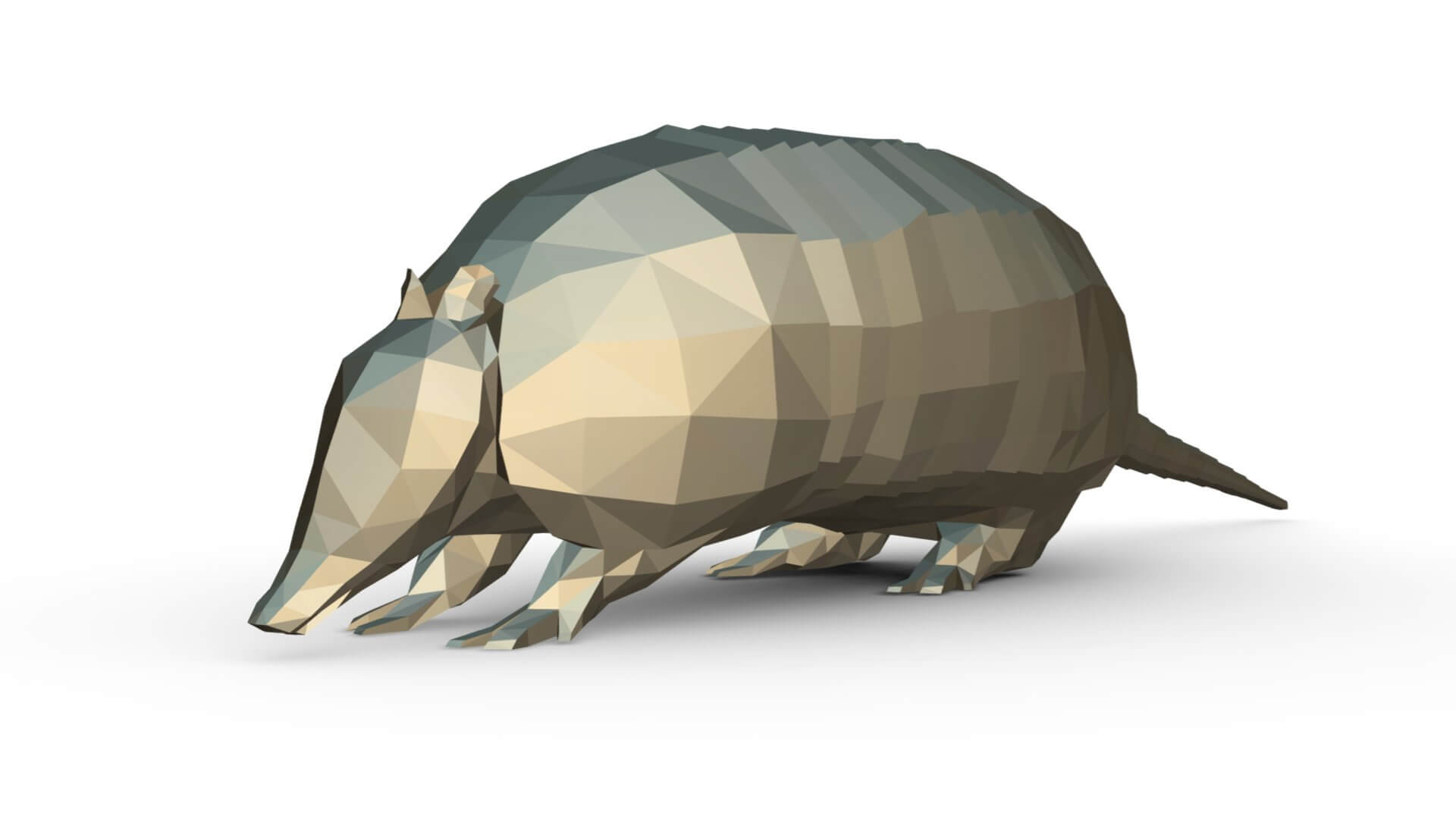 Low Poly Armadillo Figure - 3D Model by lowpoly_print