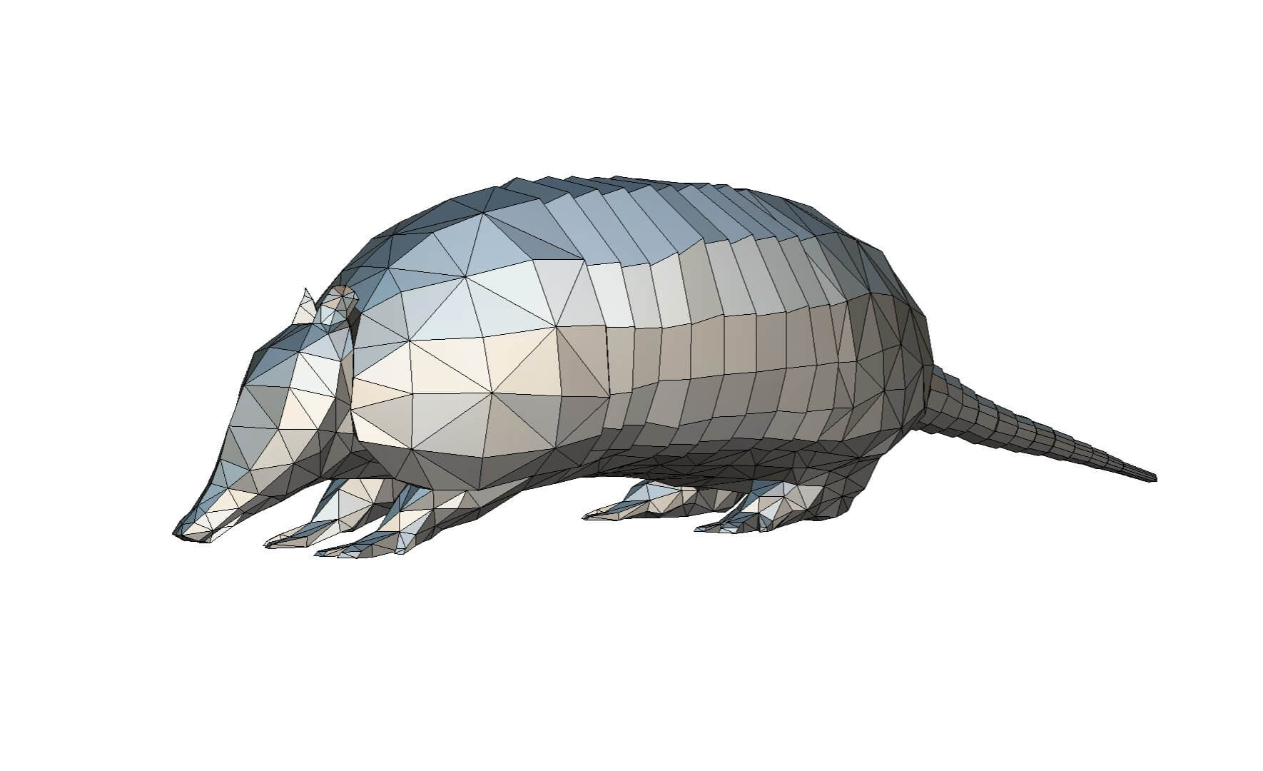 Low Poly Armadillo Figure - 3D Model by lowpoly_print
