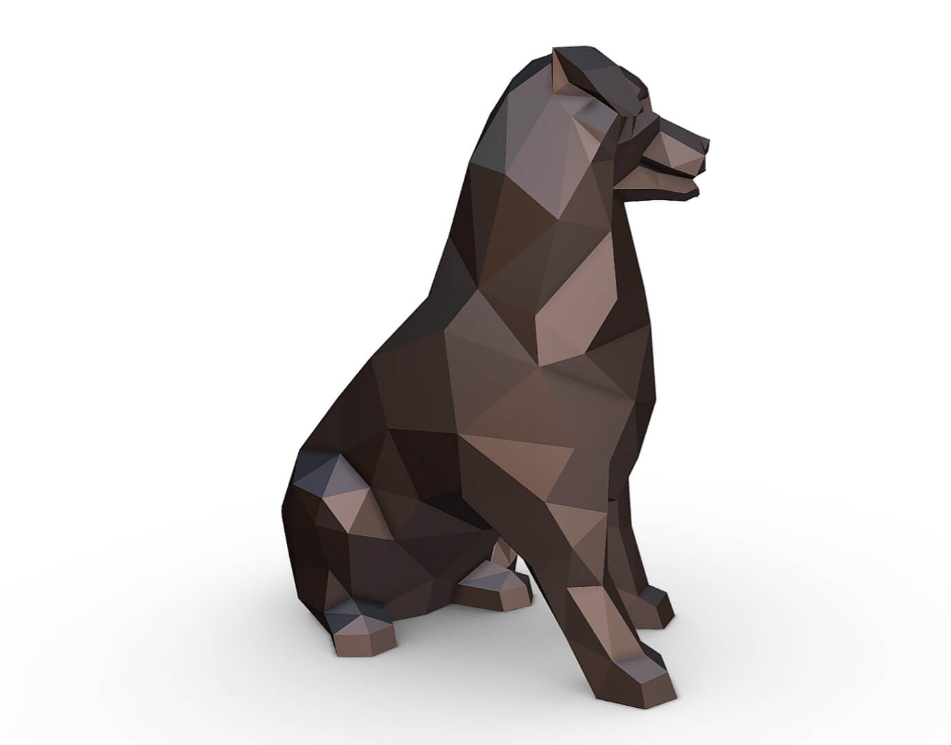Australian Shepherd Sitting - 3D Model by lowpoly_print