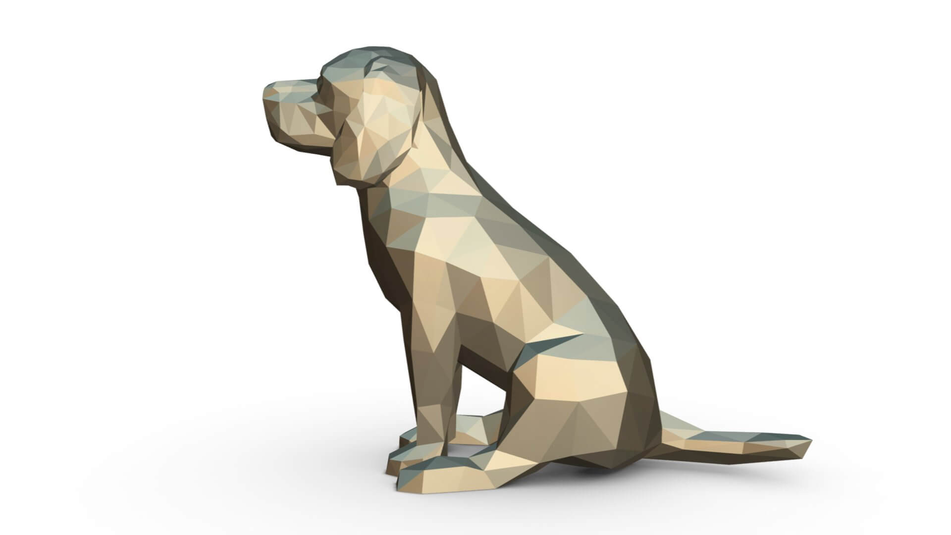 Low Poly Beagle - 3D Model by lowpoly_print