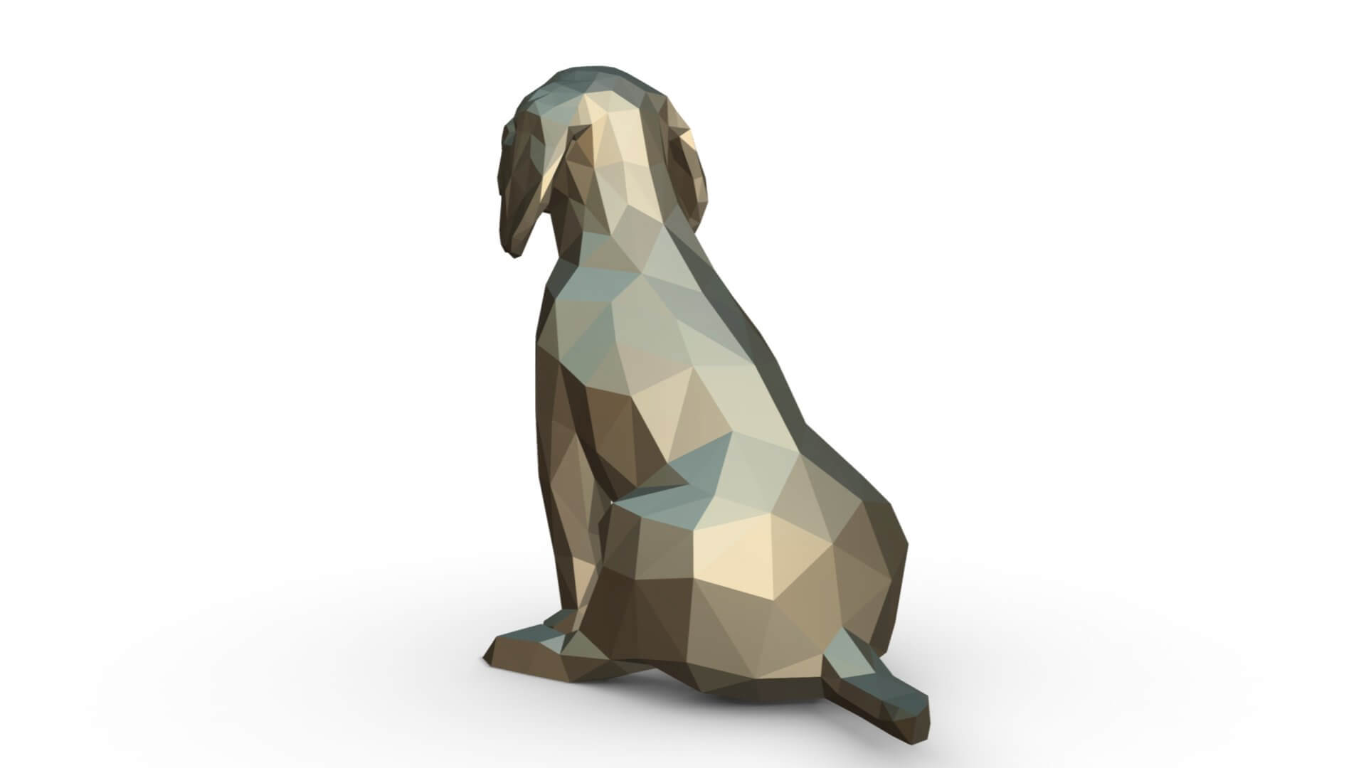 Low Poly Beagle - 3D Model by lowpoly_print