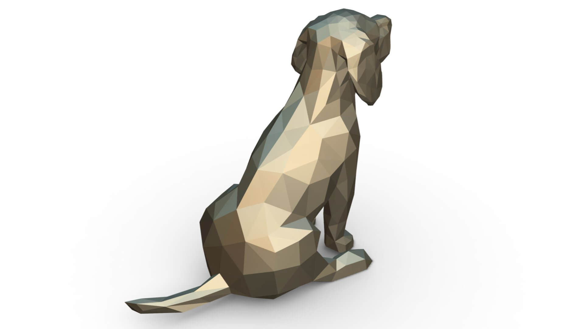 Low Poly Beagle - 3D Model by lowpoly_print