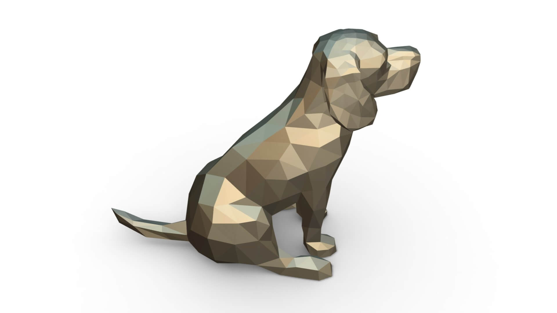 Low Poly Beagle - 3D Model by lowpoly_print