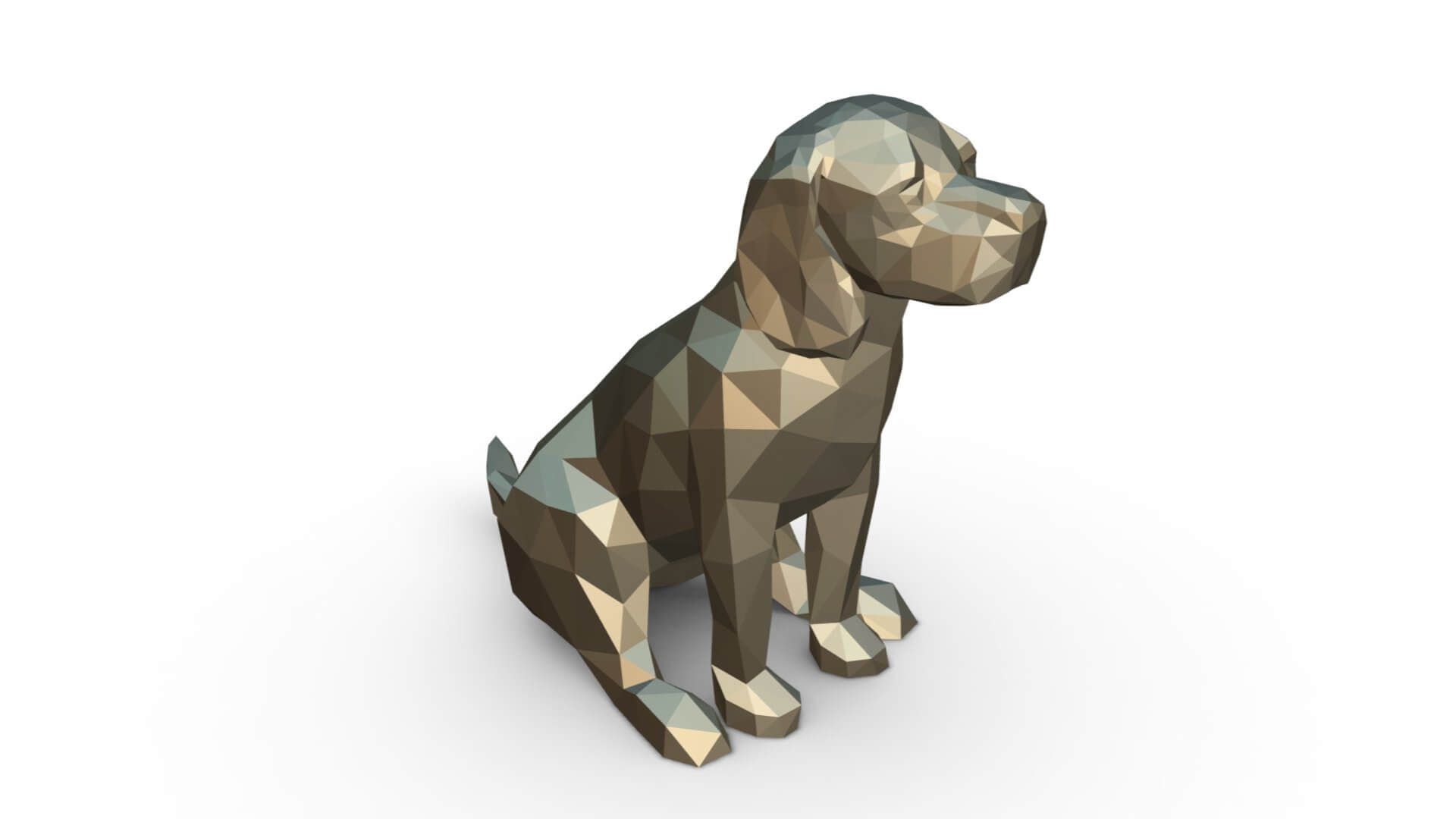 Low Poly Beagle - 3D Model by lowpoly_print