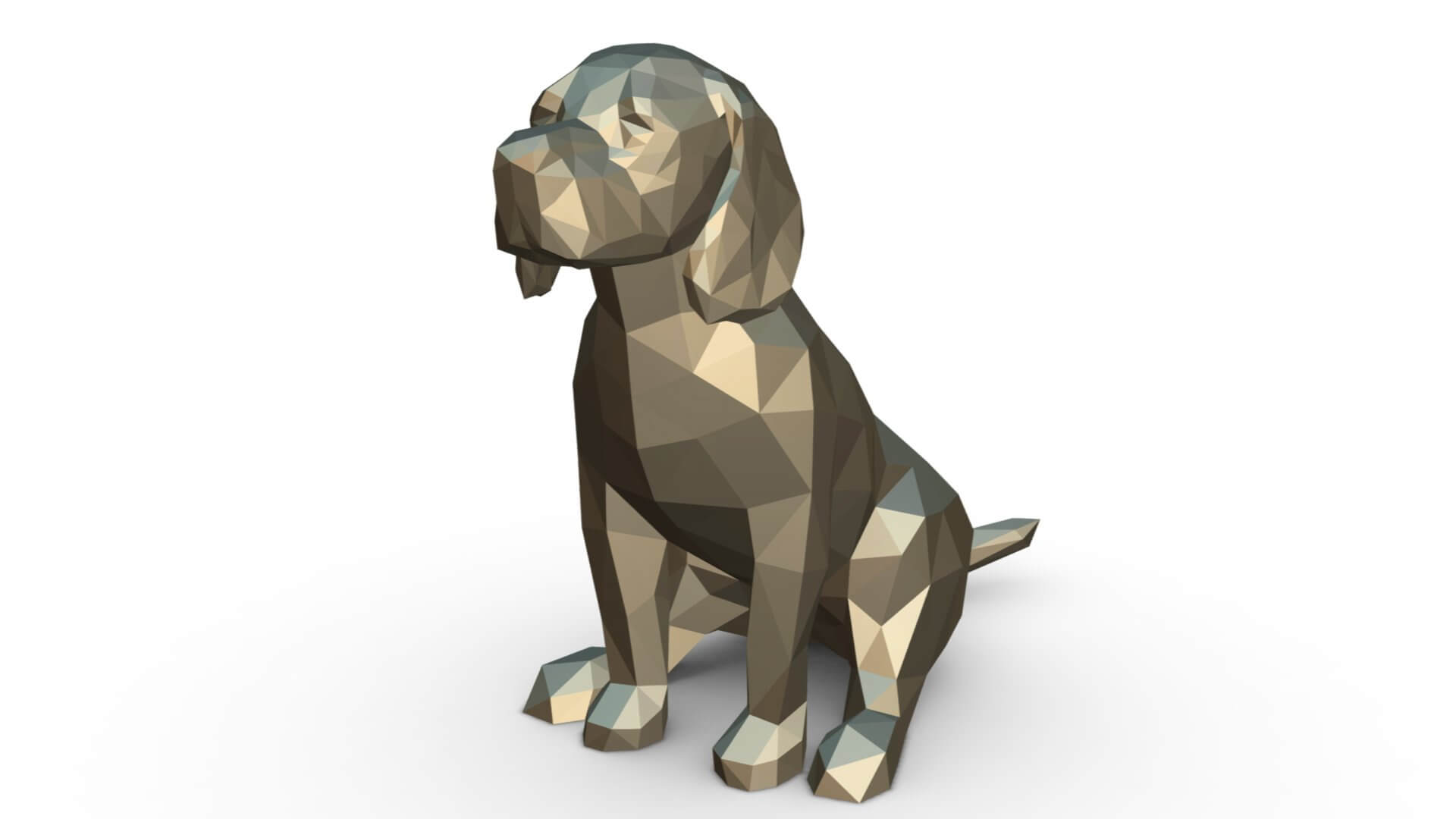 Low Poly Beagle - 3D Model by lowpoly_print