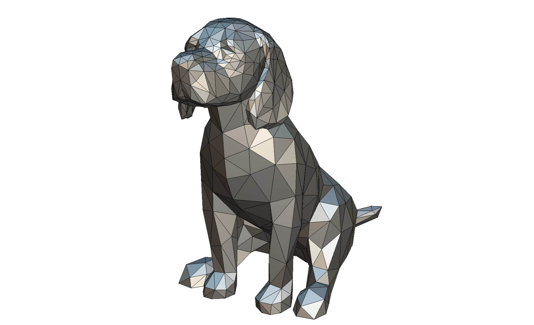 Low Poly Beagle - 3D Model by lowpoly_print