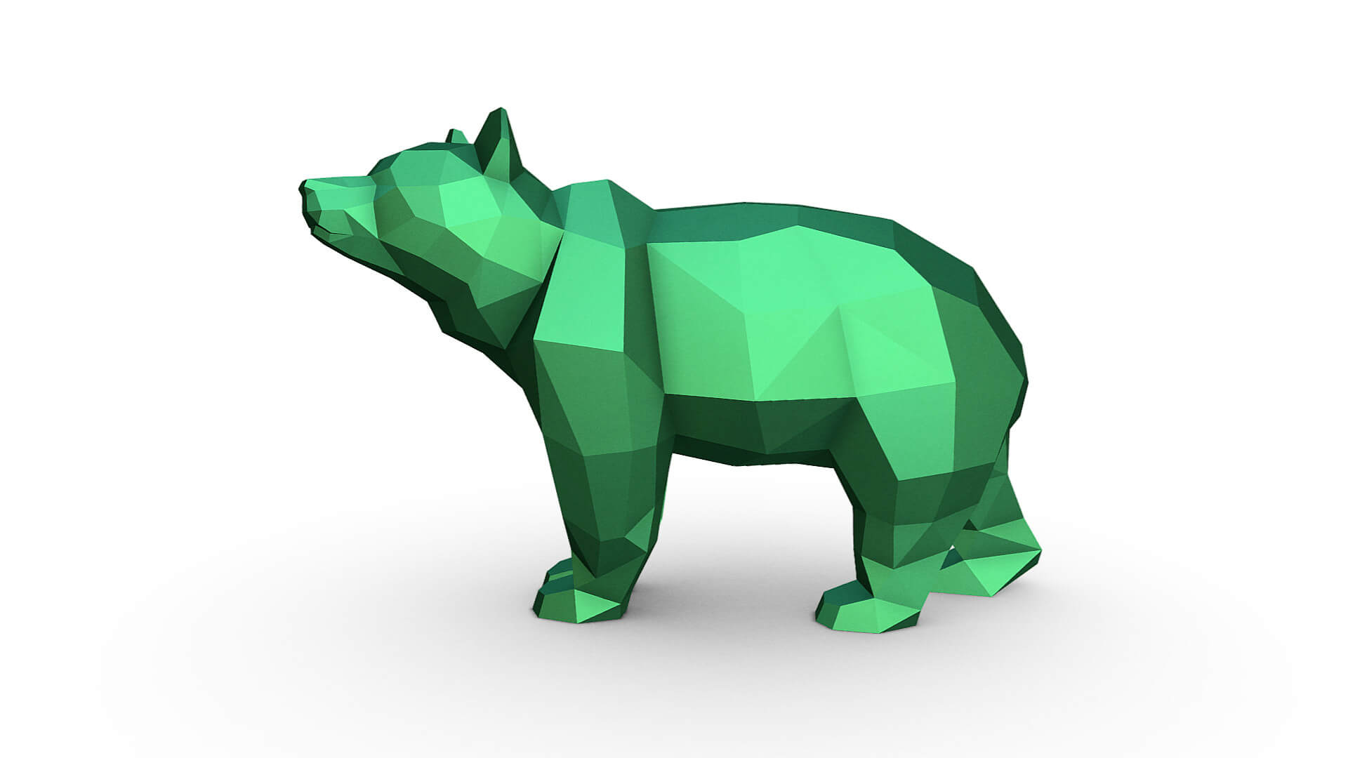 Low Poly Bear - 3D Model by lowpoly_print