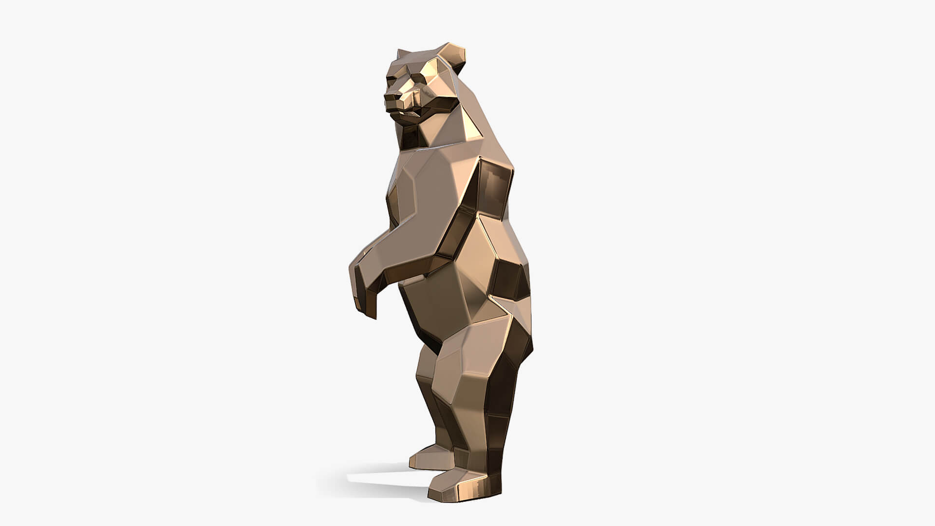Bear Figure Grizzly - 3D Print Model by lowpoly_print