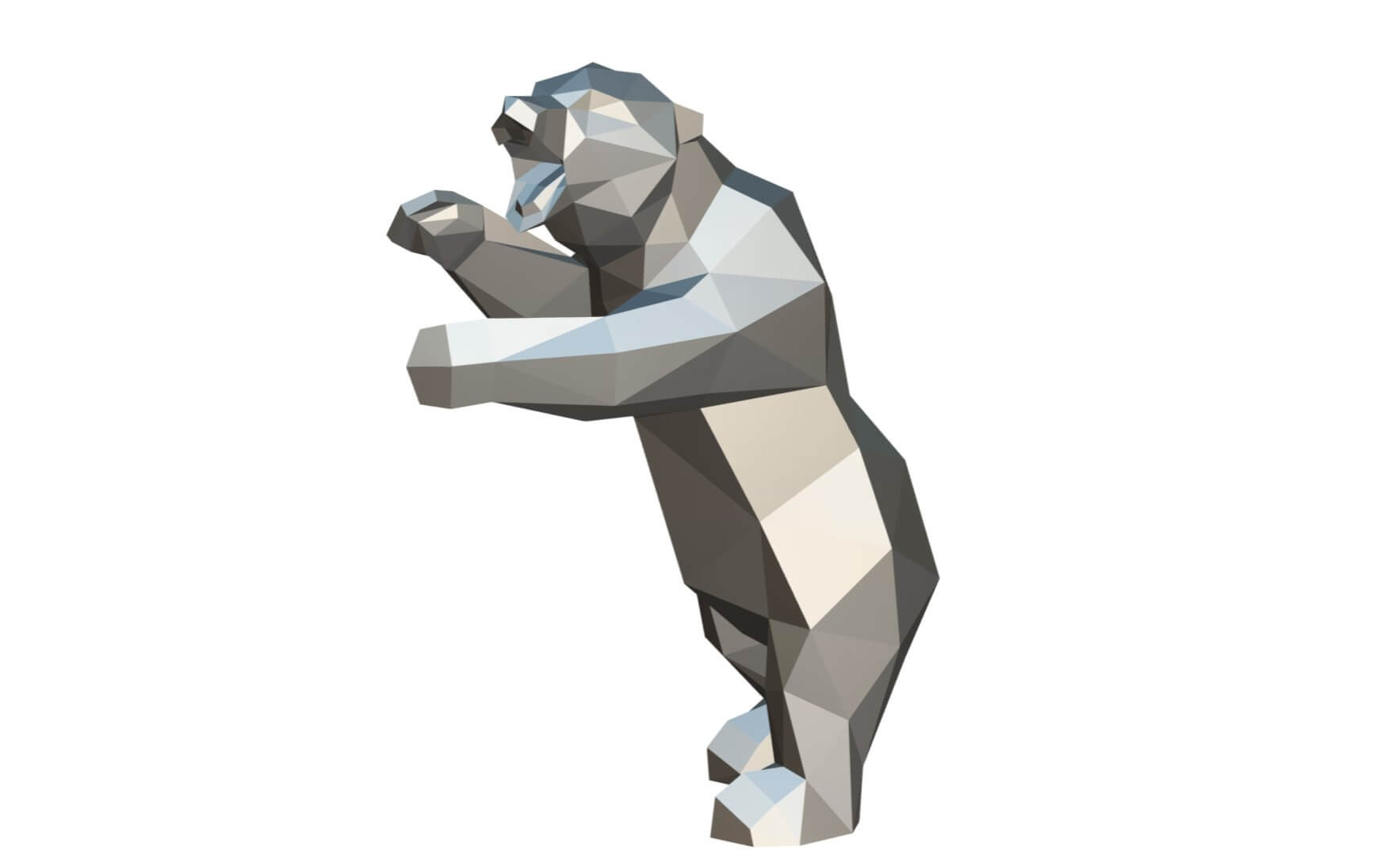 Low Poly Bear - 3D Model by lowpoly_print
