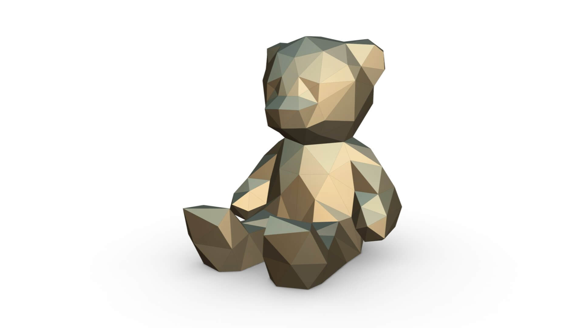 Low Poly Bear - 3D Model by lowpoly_print