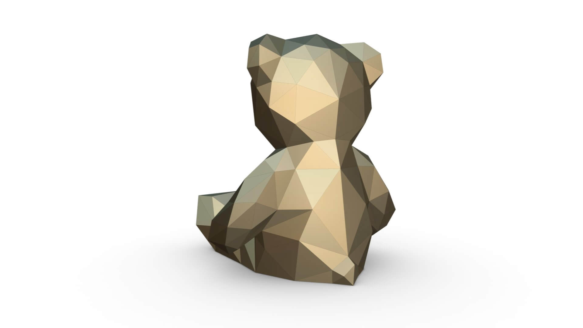 Low Poly Bear - 3D Model by lowpoly_print