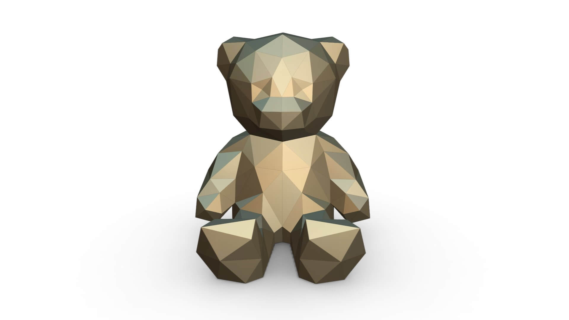 Low Poly Bear - 3D Model by lowpoly_print
