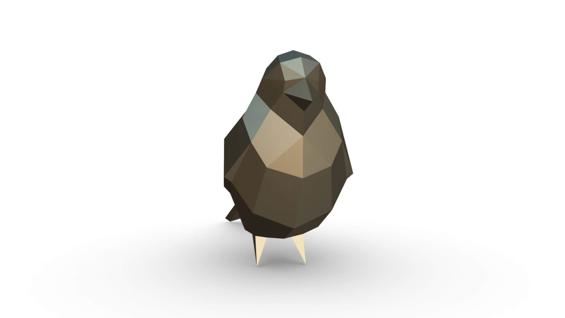 Low Poly Bird - 3D Model by lowpoly_print