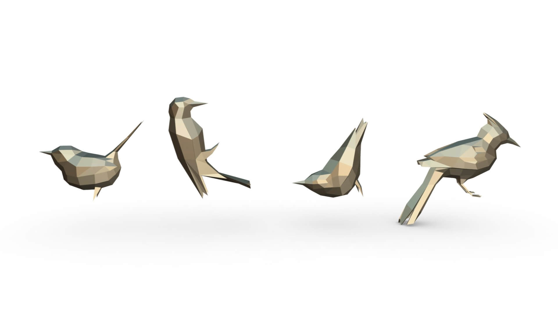 Low Poly Bird - 3D Model by lowpoly_print