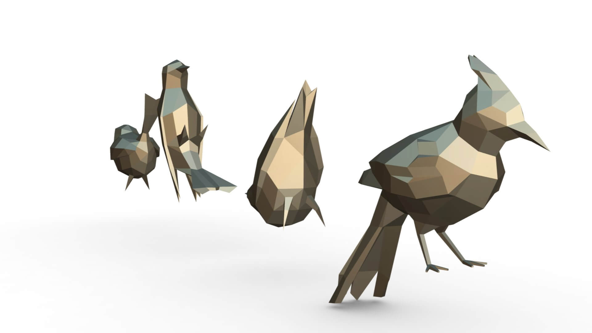 Low Poly Bird - 3D Model by lowpoly_print