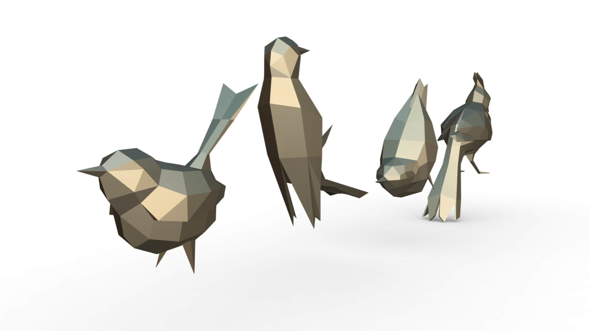 Low Poly Bird - 3D Print Model by lowpoly_print