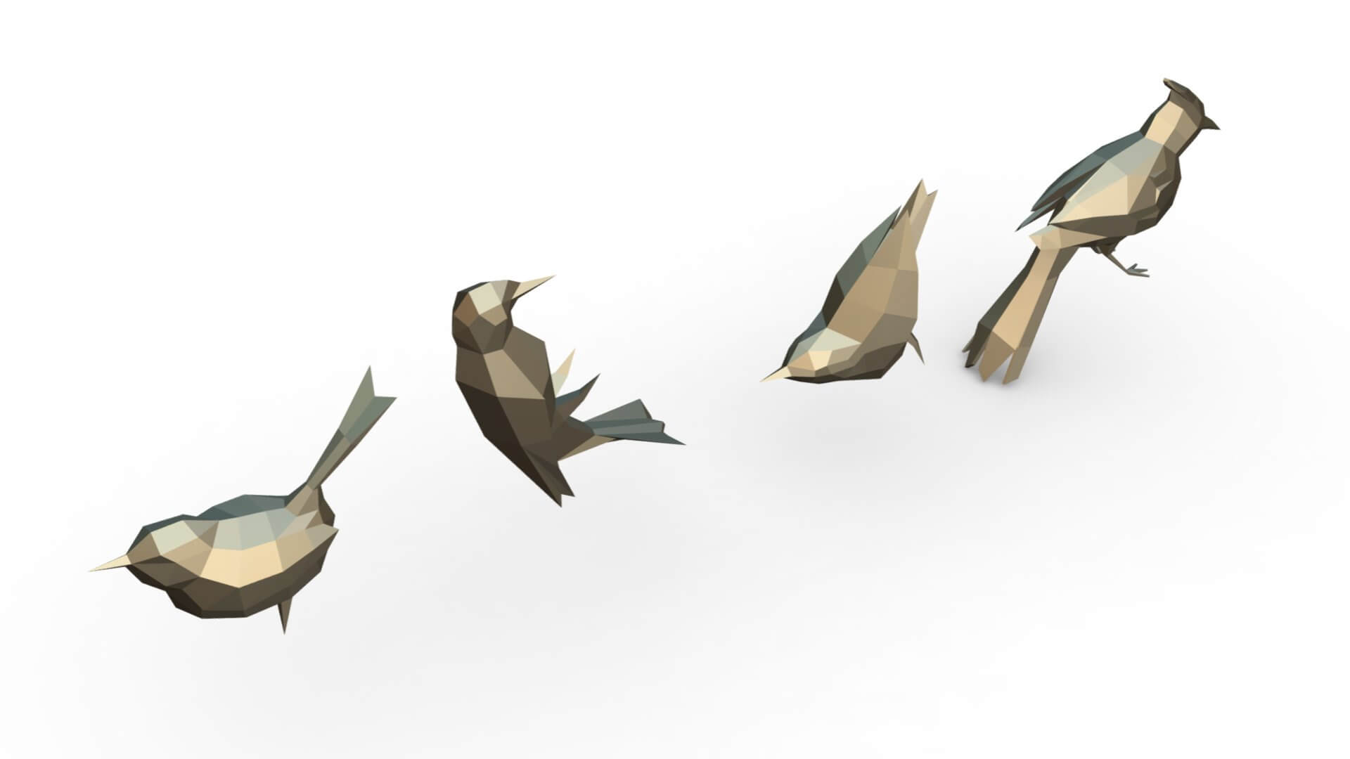 Low Poly Bird - 3D Print Model by lowpoly_print