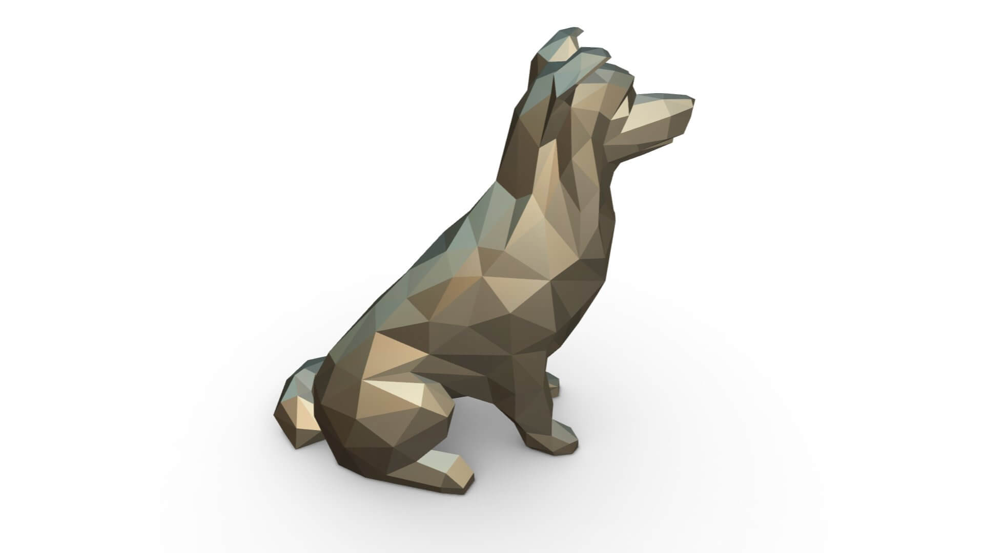 Low Poly Border Collie - 3D Model by lowpoly_print