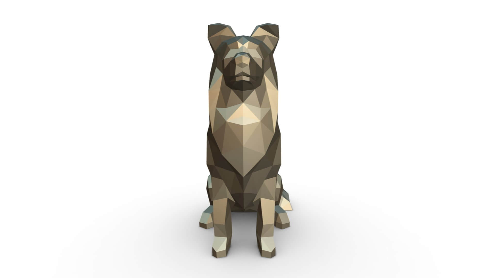 Low Poly Border Collie - 3D Model by lowpoly_print