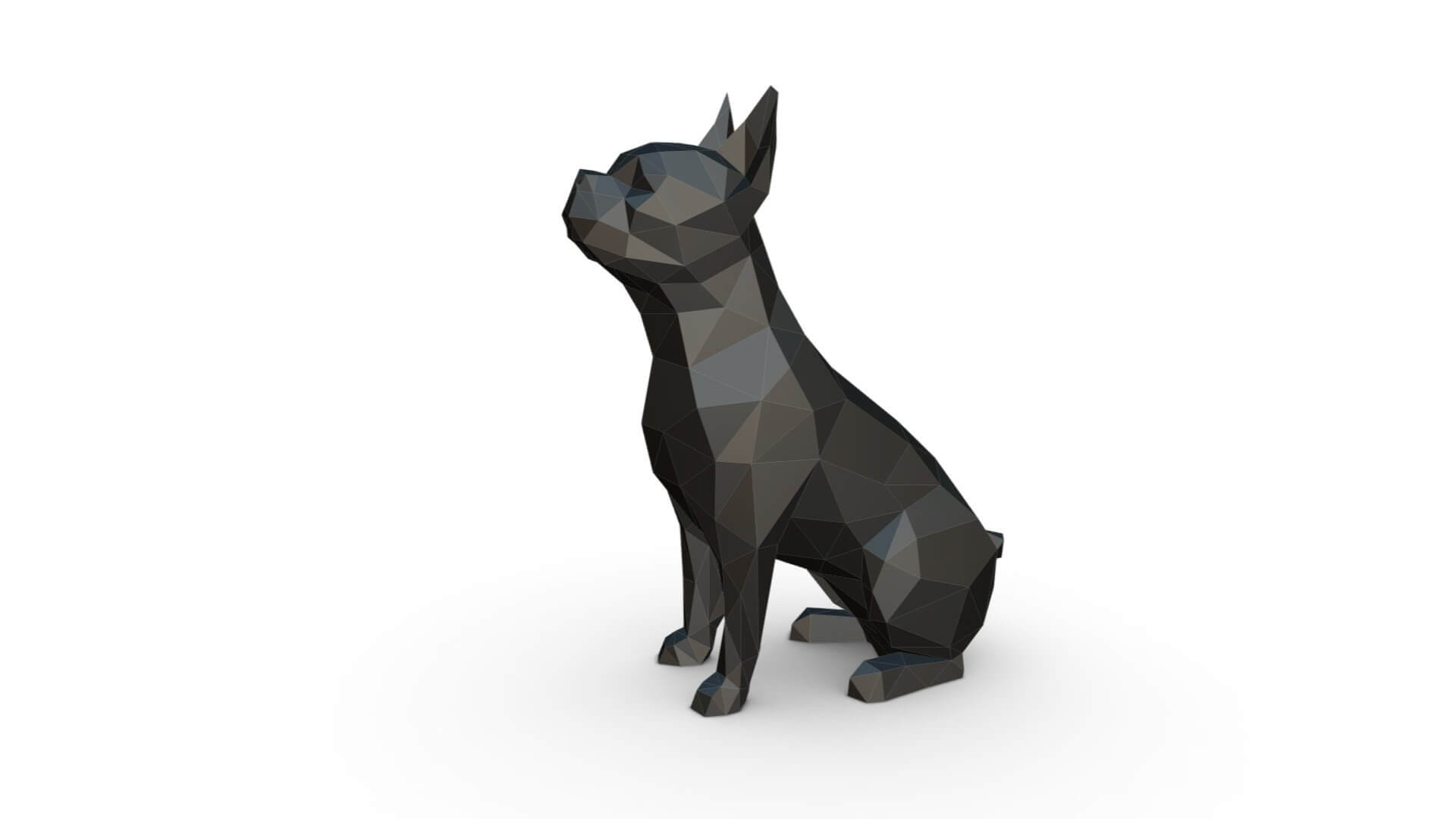 Low Poly Boston Terrier - 3D Model by lowpoly_print