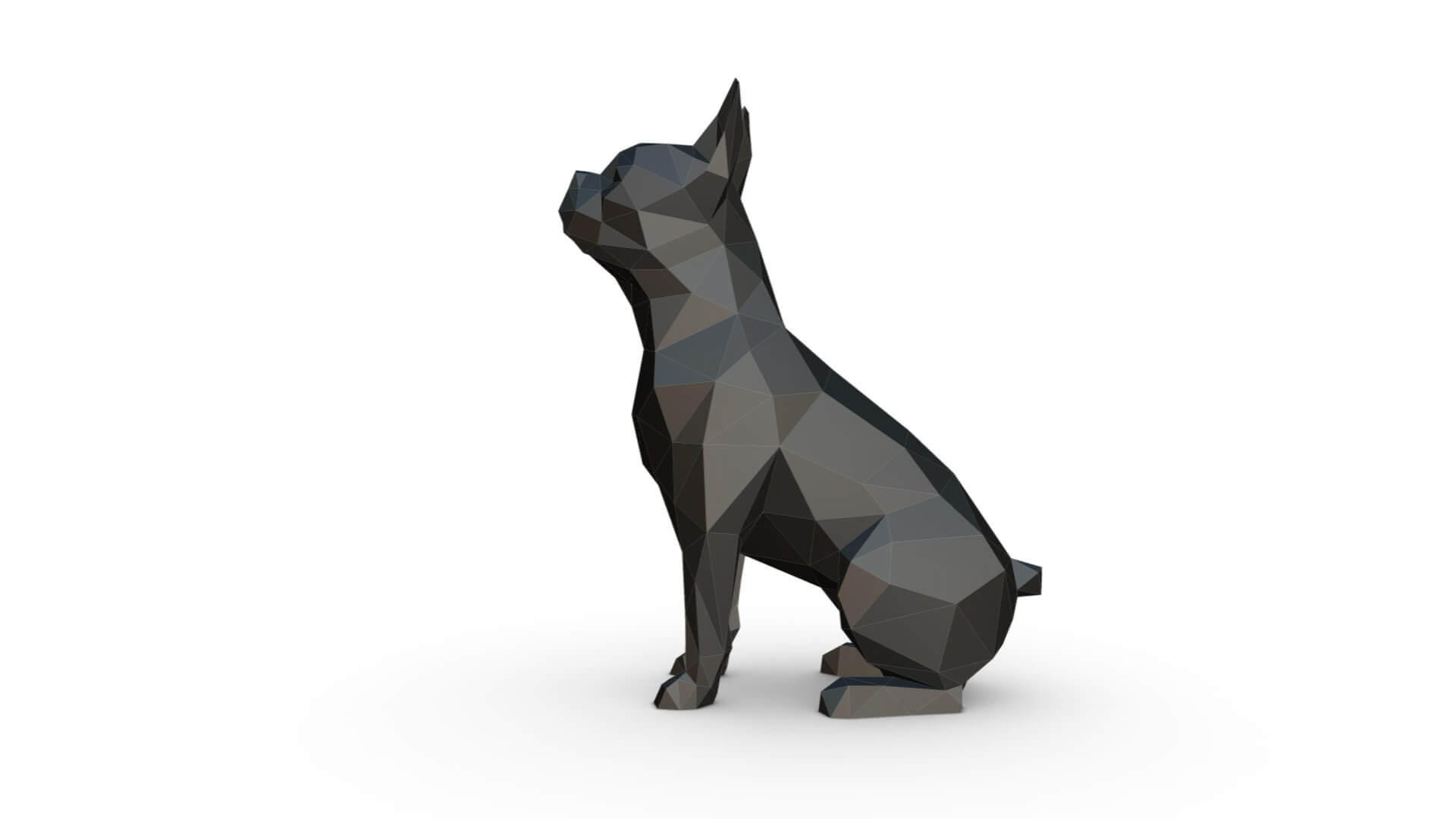 Low Poly Boston Terrier - 3D Model by lowpoly_print