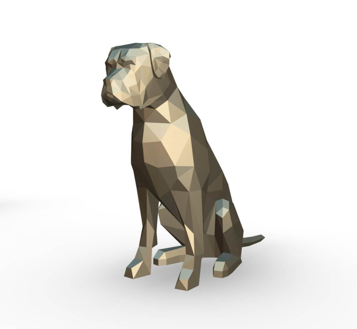 Low Poly Boxer - 3D Model by lowpoly_print