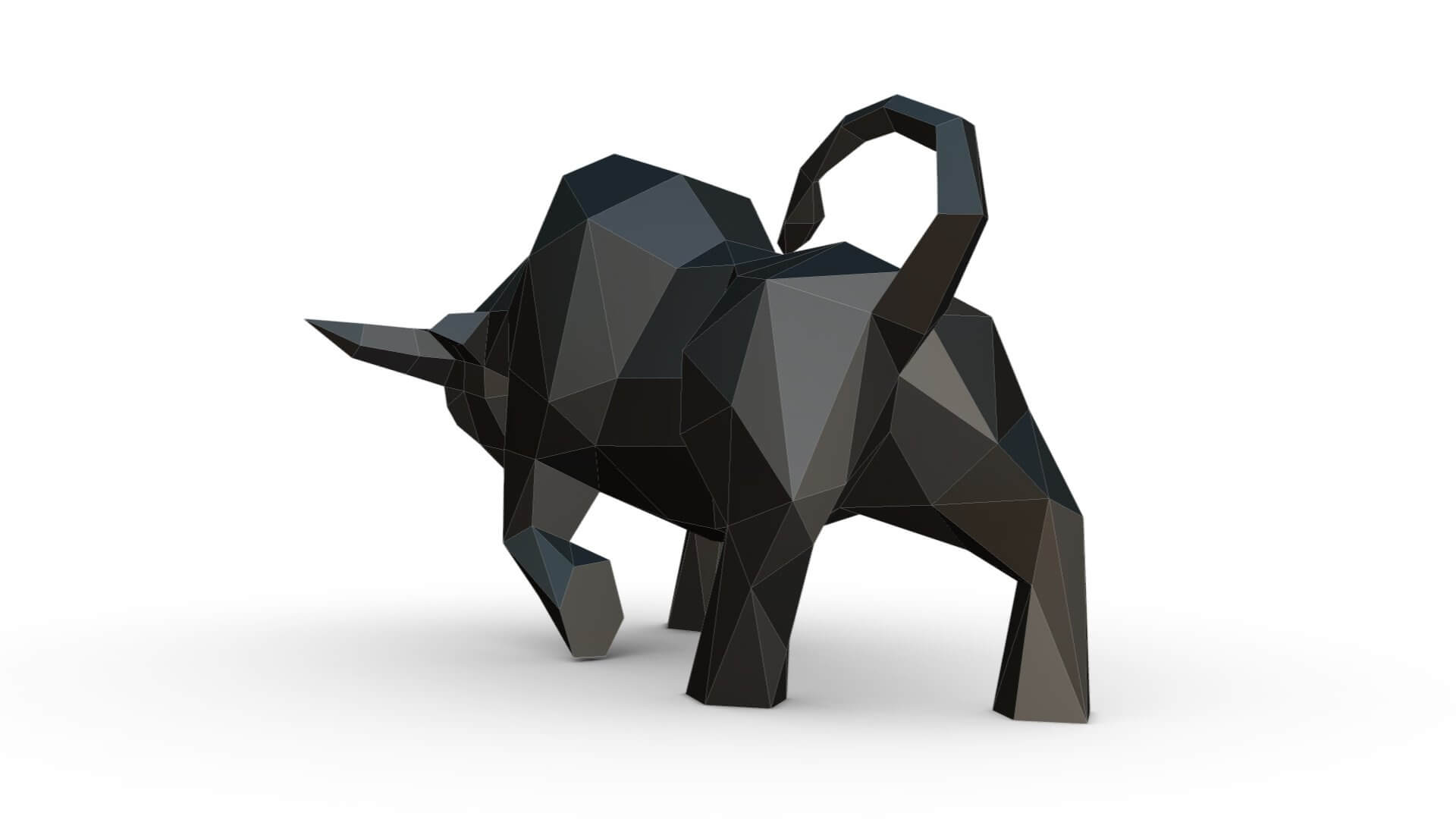 Low Poly Bull - 3D Model by lowpoly_print