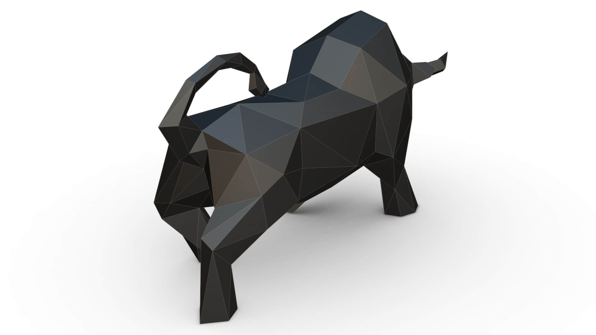 Low Poly Bull - 3D Model by lowpoly_print