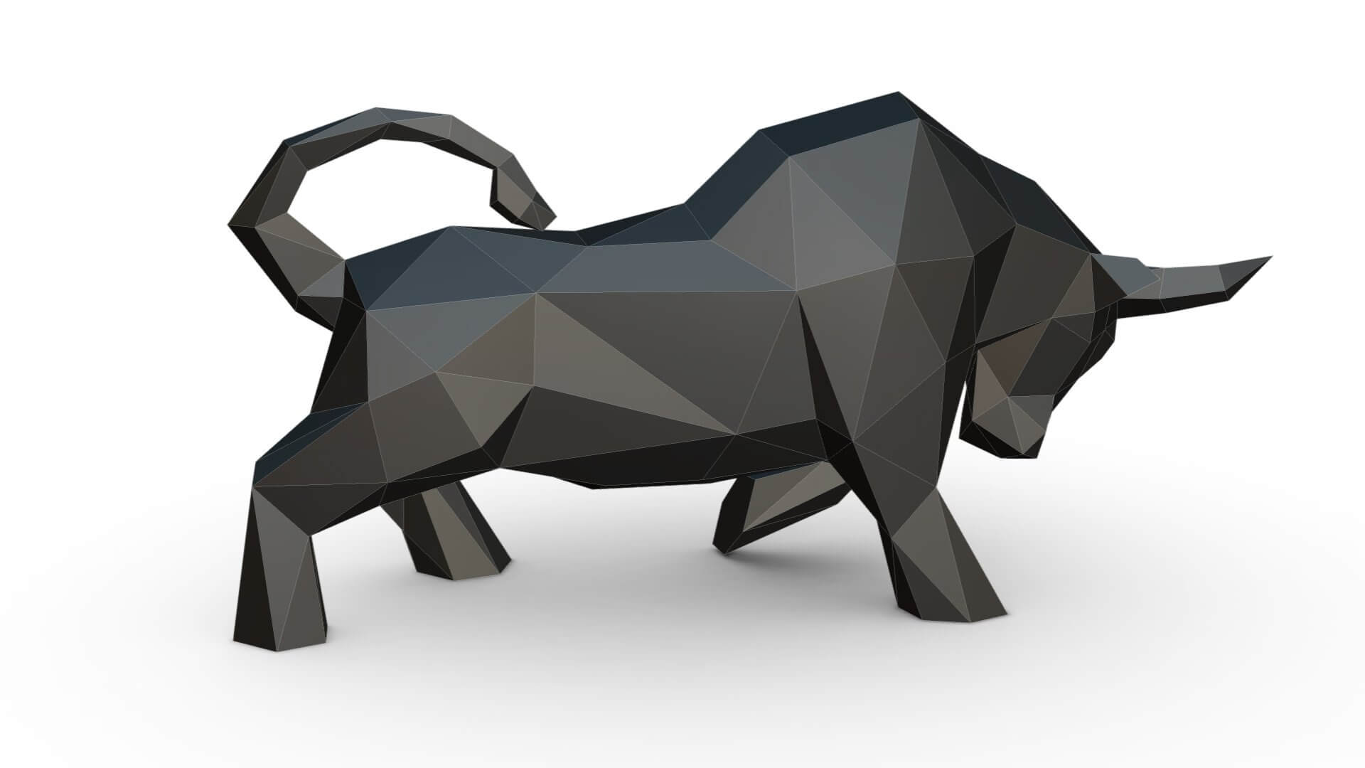 Low Poly Bull - 3D Model by lowpoly_print