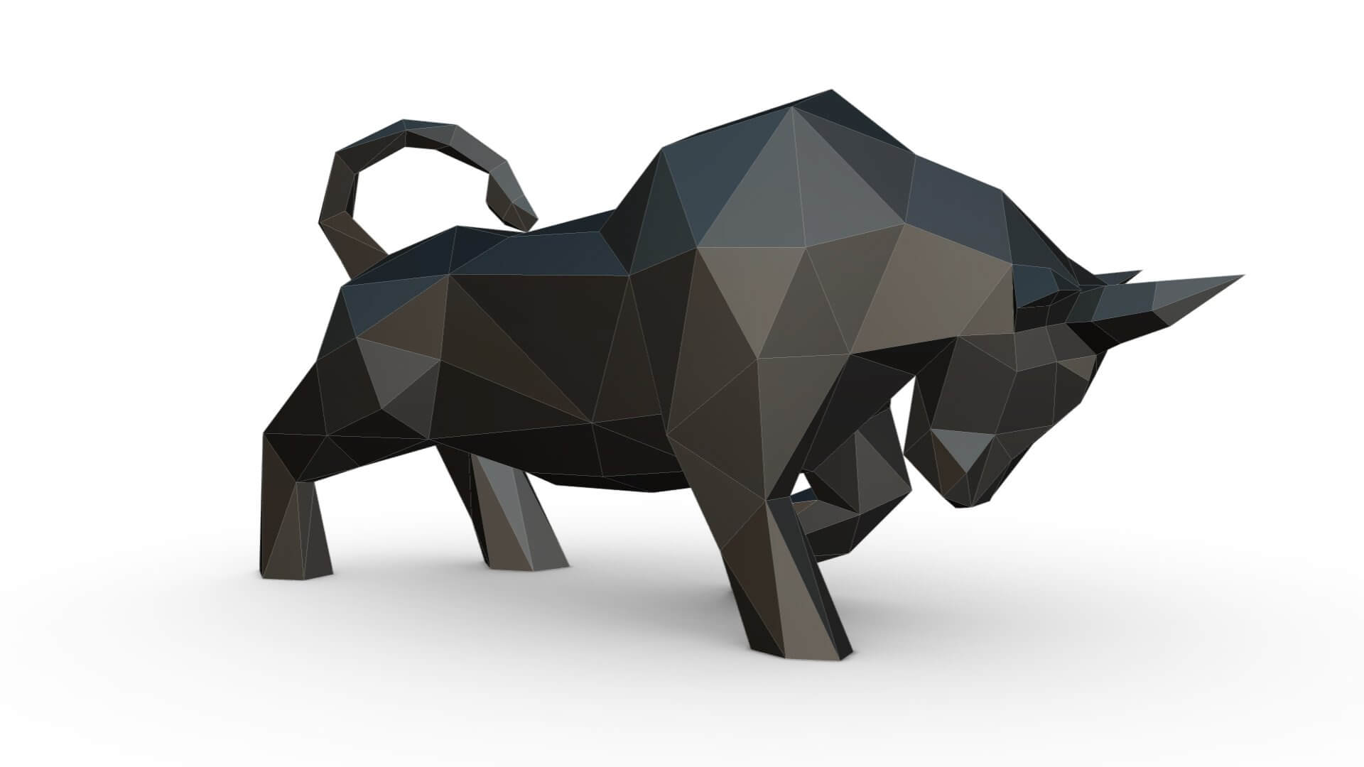 Low Poly Bull - 3D Model by lowpoly_print