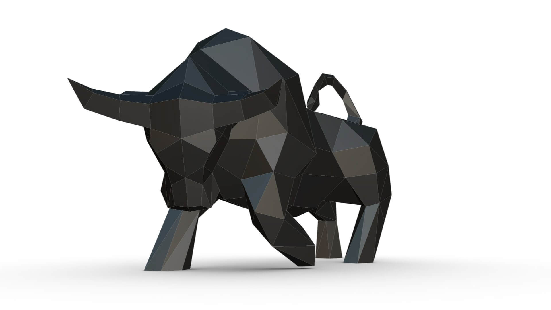 Low Poly Bull - 3D Model by lowpoly_print