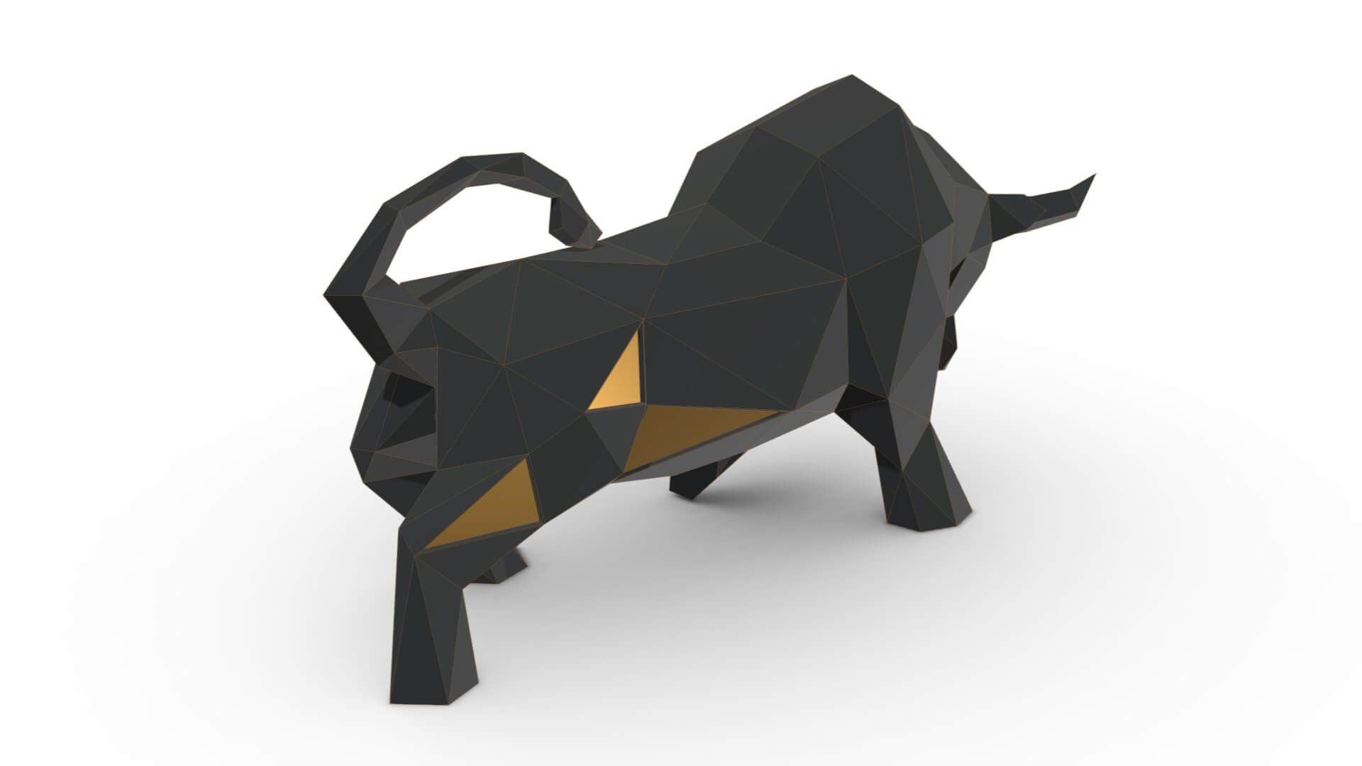 Low Poly Bull - 3D Model by lowpoly_print