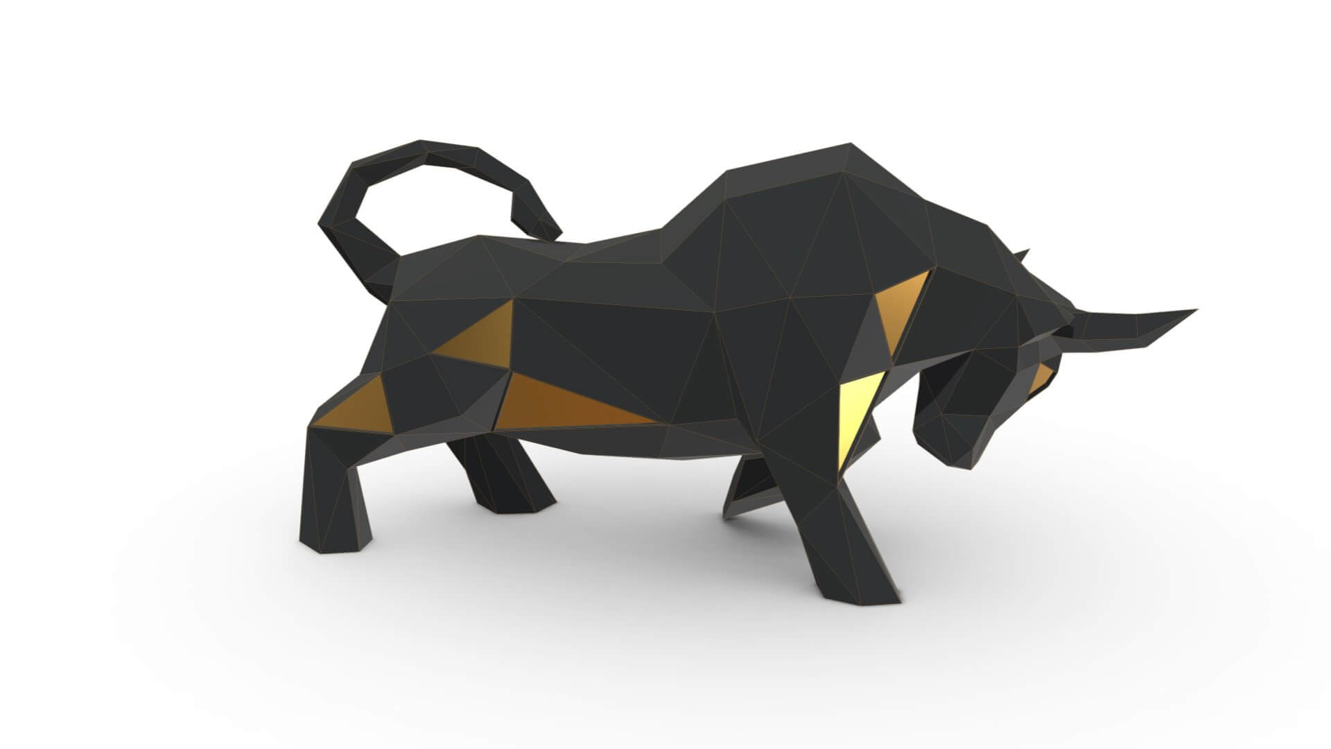 Low Poly Bull - 3D Model by lowpoly_print