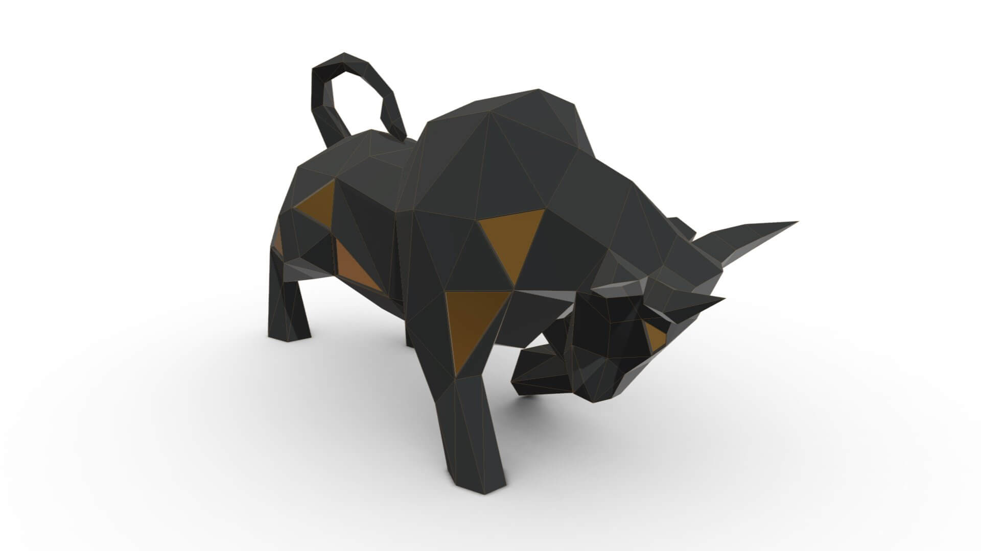 Low Poly Bull - 3D Model by lowpoly_print