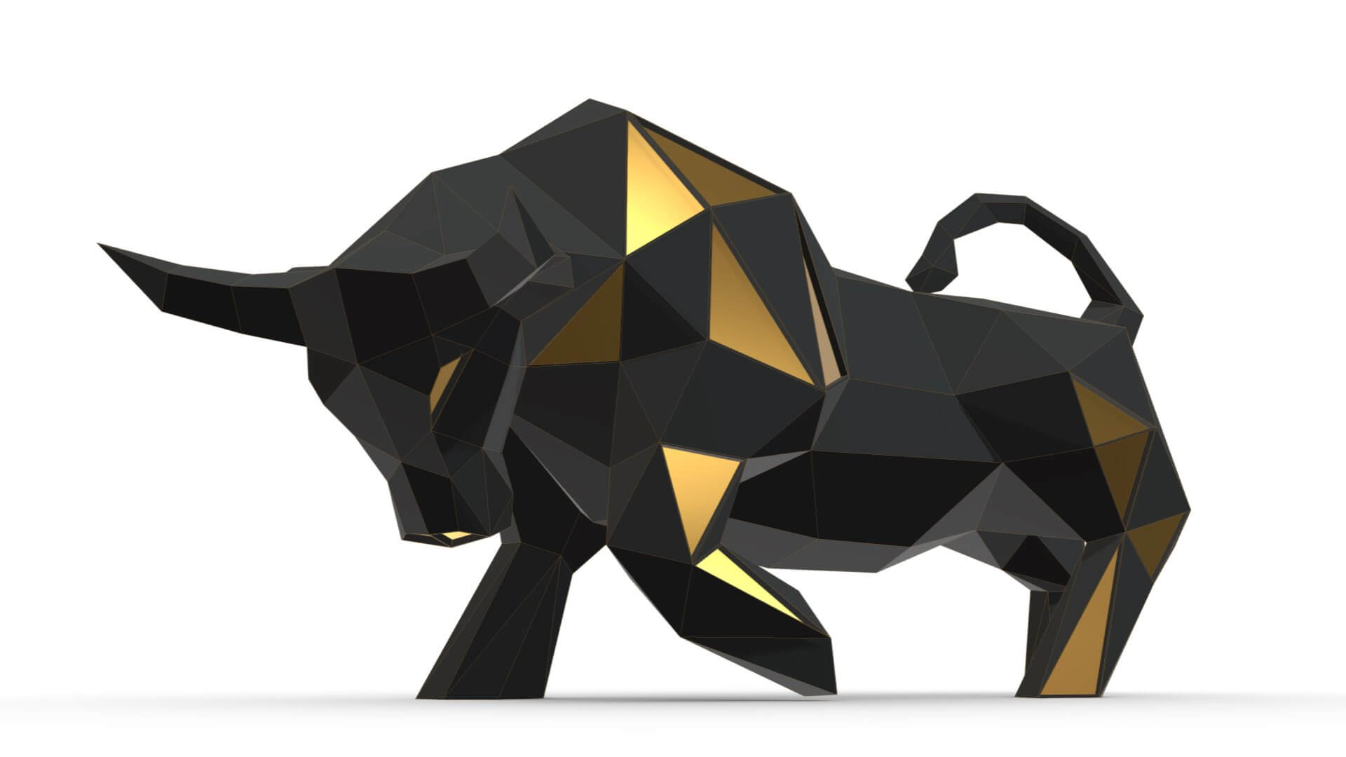 Low Poly Bull - 3D Model by lowpoly_print