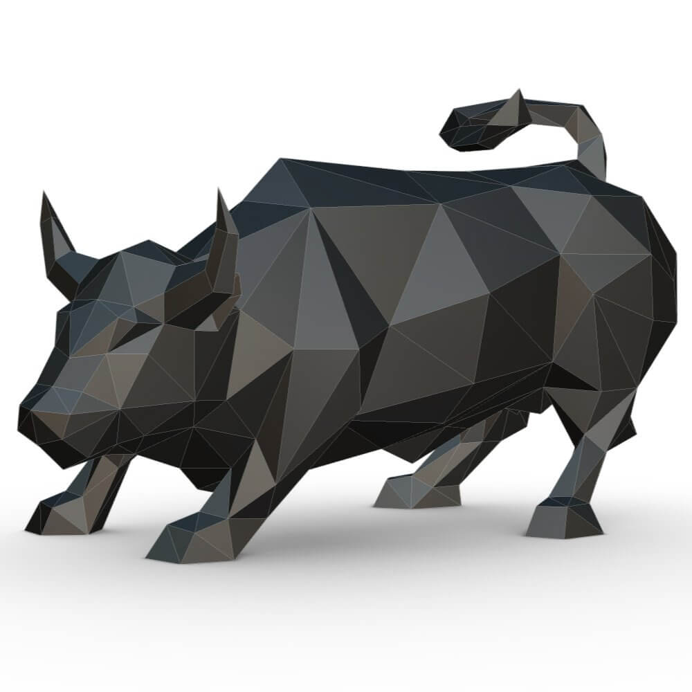 Low Poly Bull - 3D Print Model by lowpoly_print