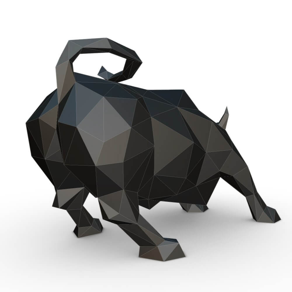 Low Poly Bull - 3D Model by lowpoly_print