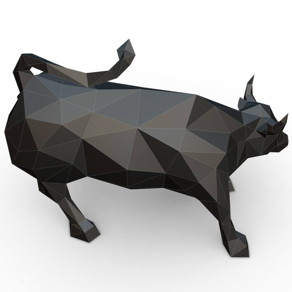 Low Poly Bull - 3D Model by lowpoly_print