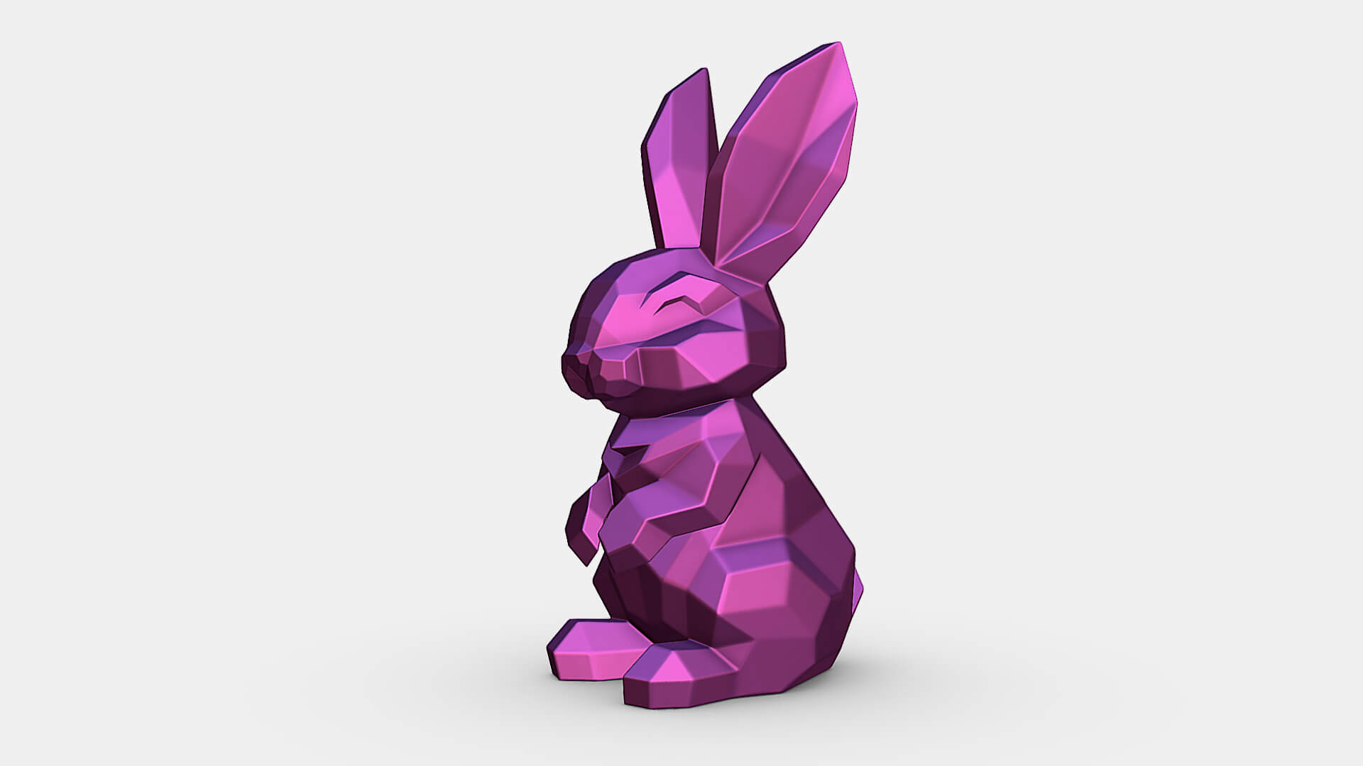 Bunny Low Poly - 3D Model by lowpoly_print