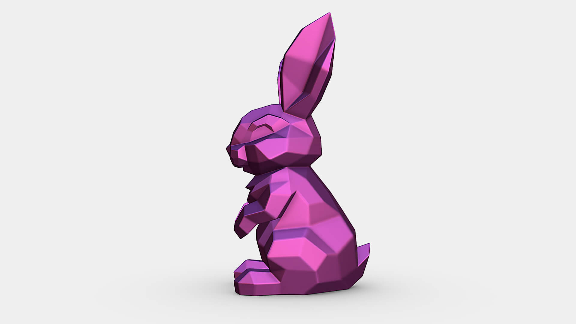 Bunny Low Poly - 3D Model by lowpoly_print