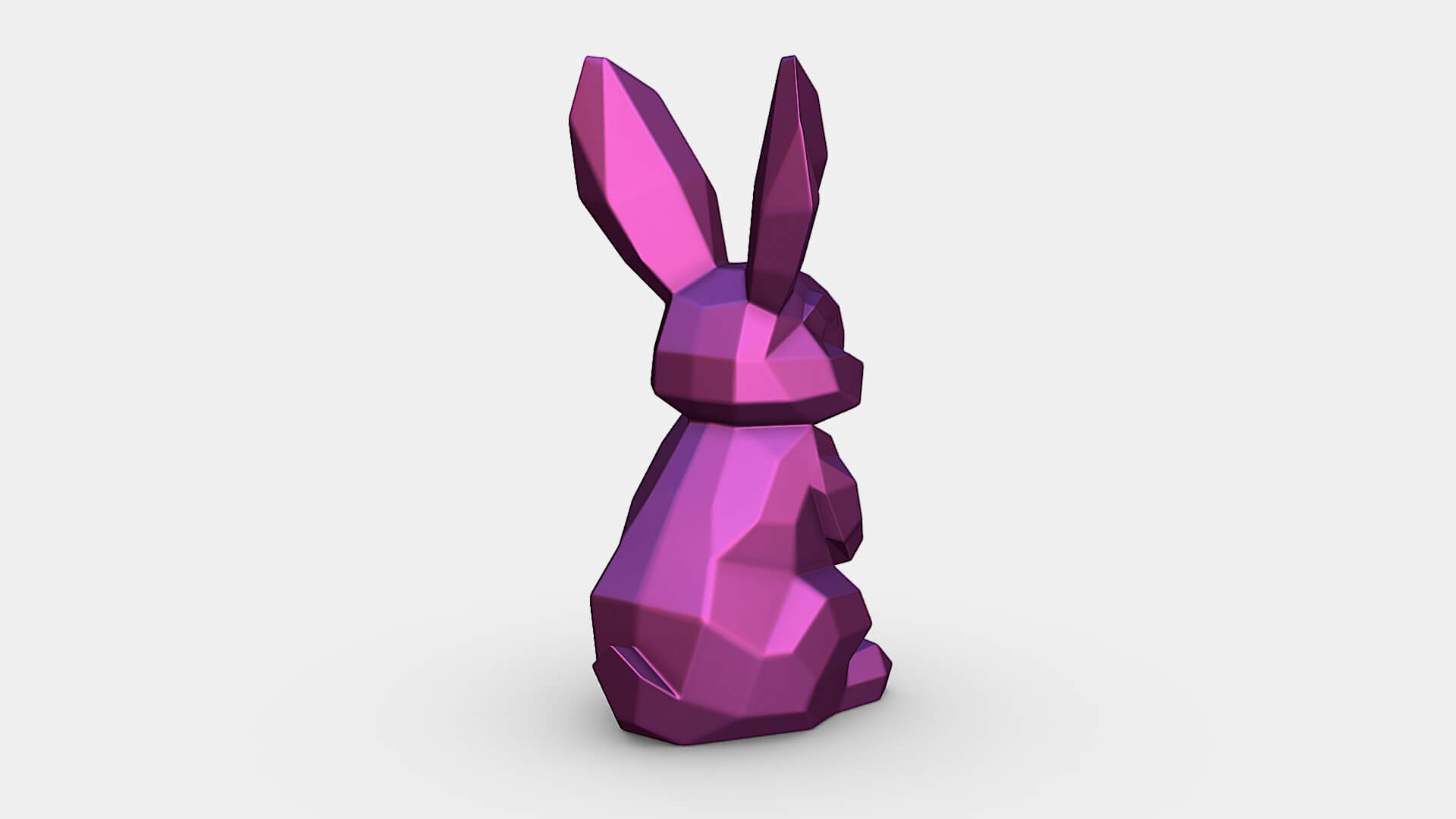 Bunny Low Poly - 3D Print Model by lowpoly_print