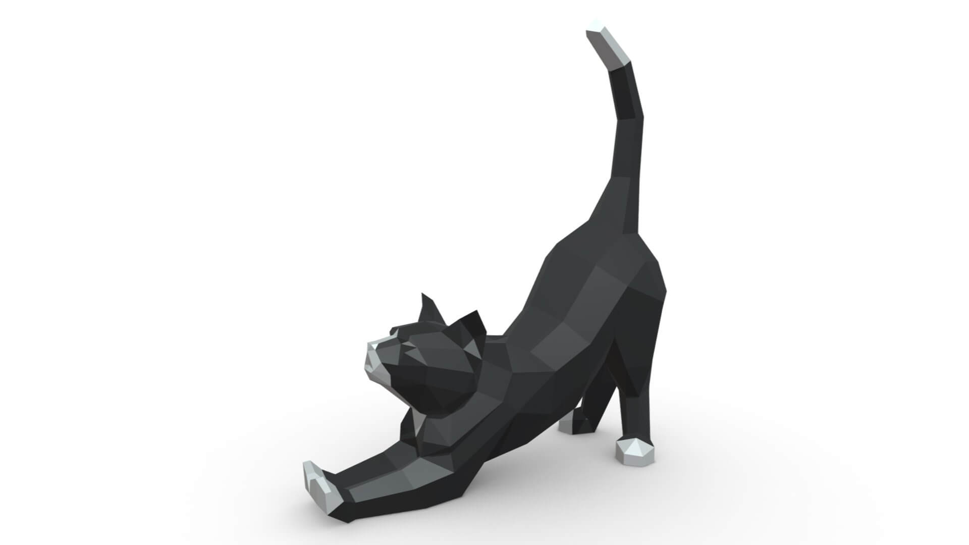 Low Poly Cat - 3D Model by lowpoly_print