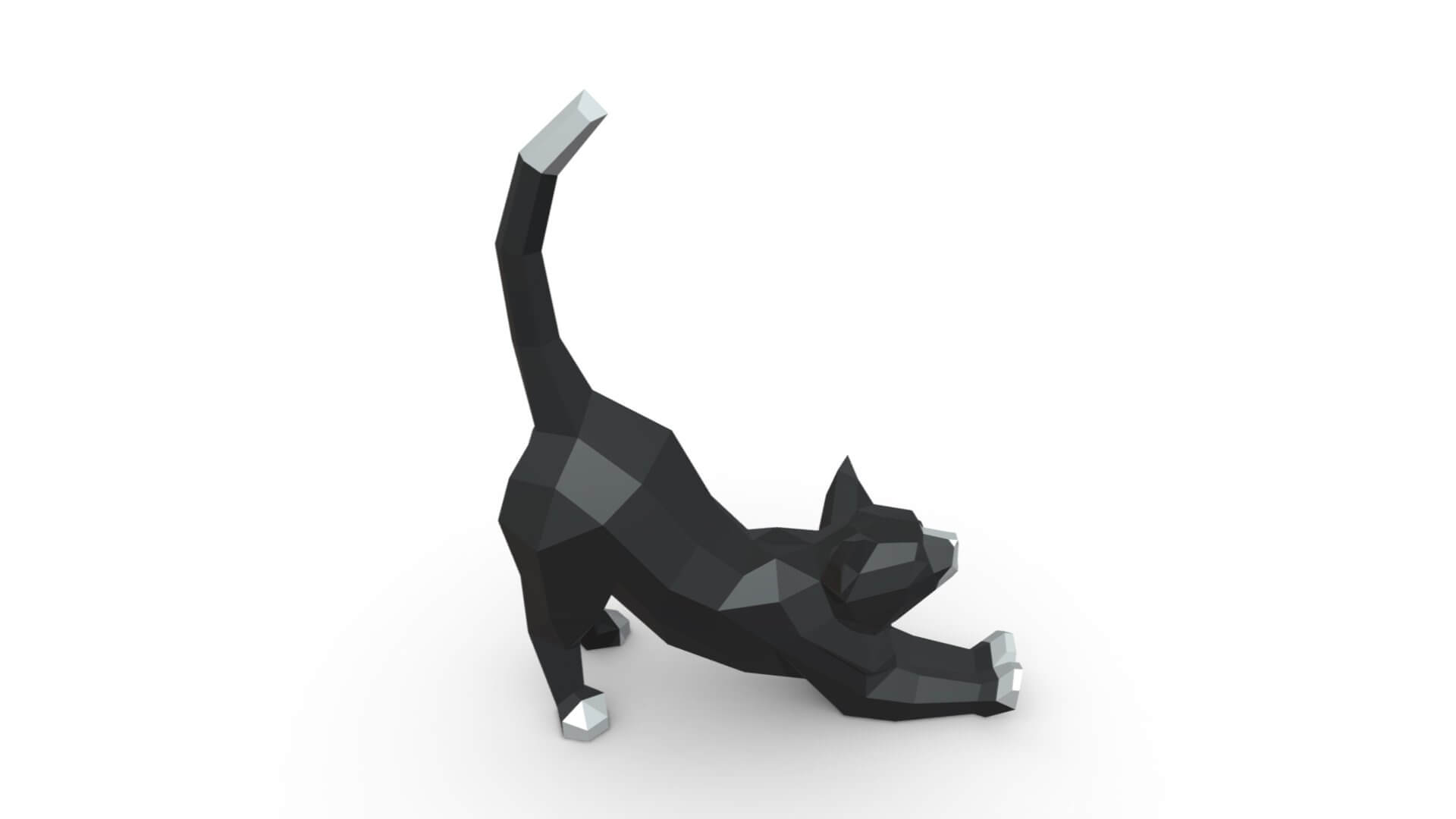 Low Poly Cat - 3D Model by lowpoly_print
