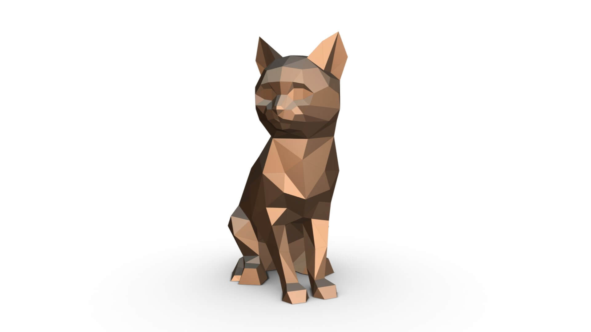 Low Poly Cat - 3D Model by lowpoly_print