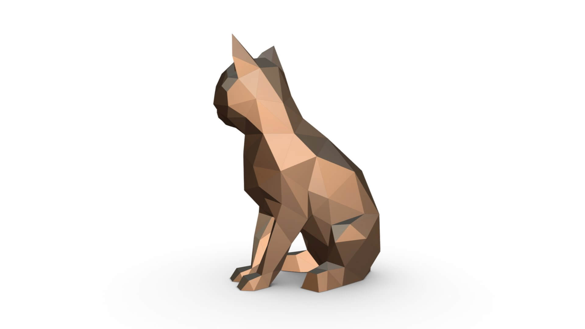 Low Poly Cat - 3D Model by lowpoly_print