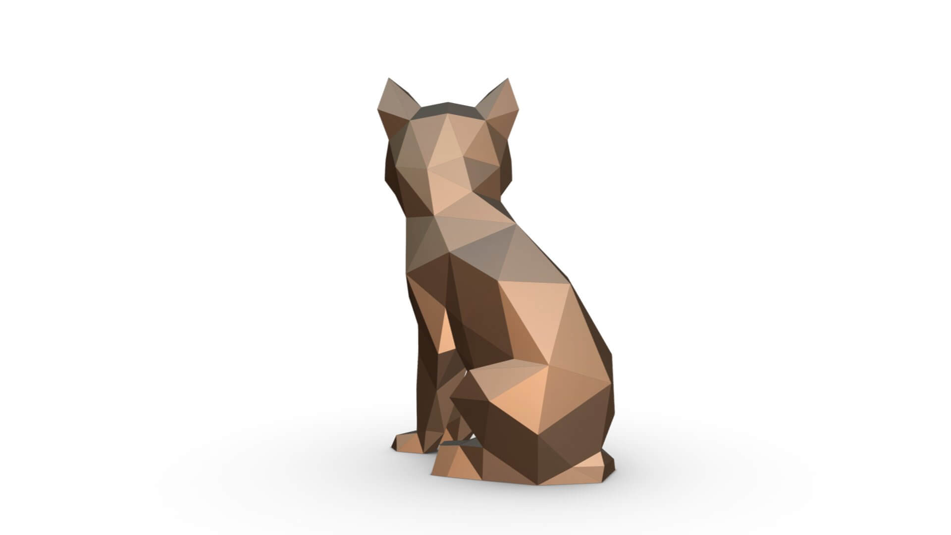 Low Poly Cat - 3D Model by lowpoly_print
