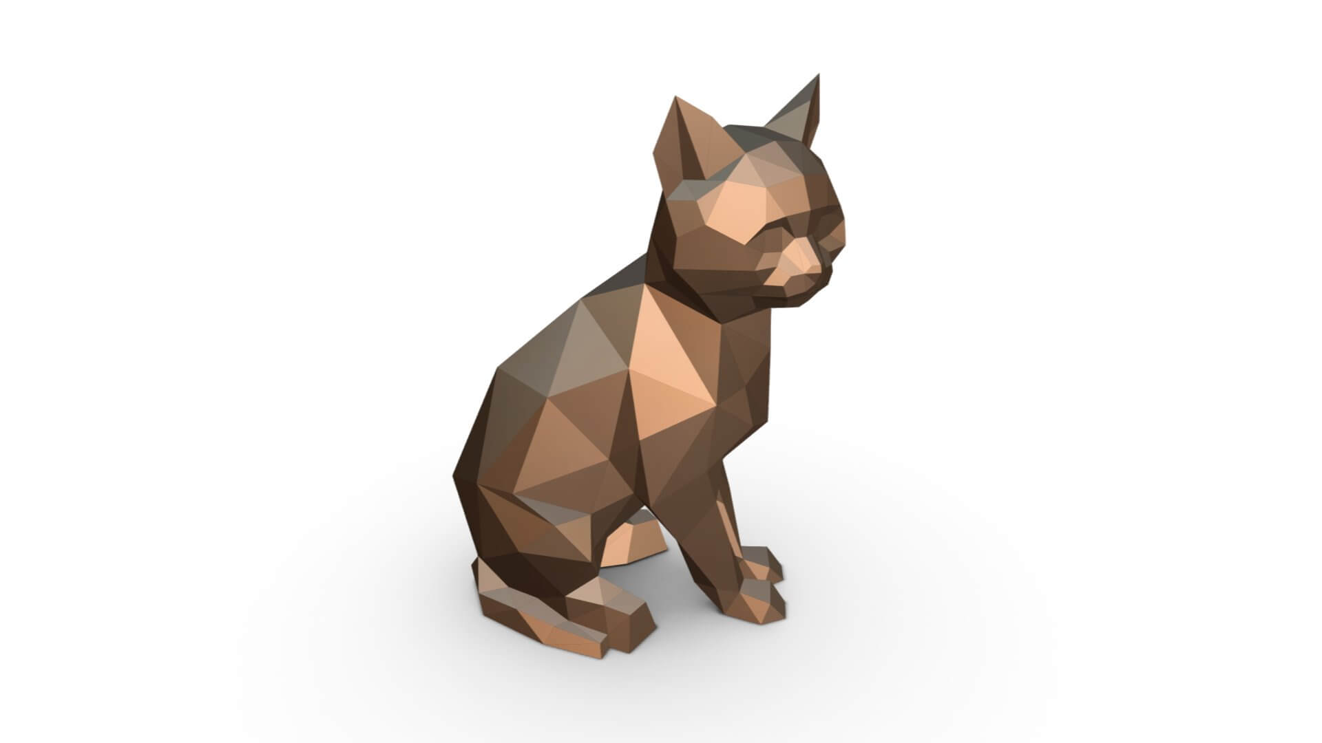 Low Poly Cat - 3D Model by lowpoly_print